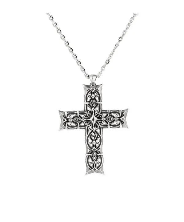 Emanuele Bicocchi Reissue Notre-dame Large Cross Necklace - Black