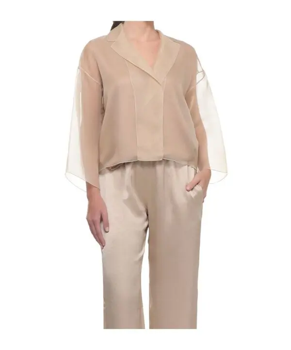 Antonelli Firenze Emma Sheer Silk Blazer