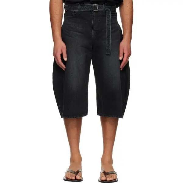 Sacai Belted Barrel-leg Shorts