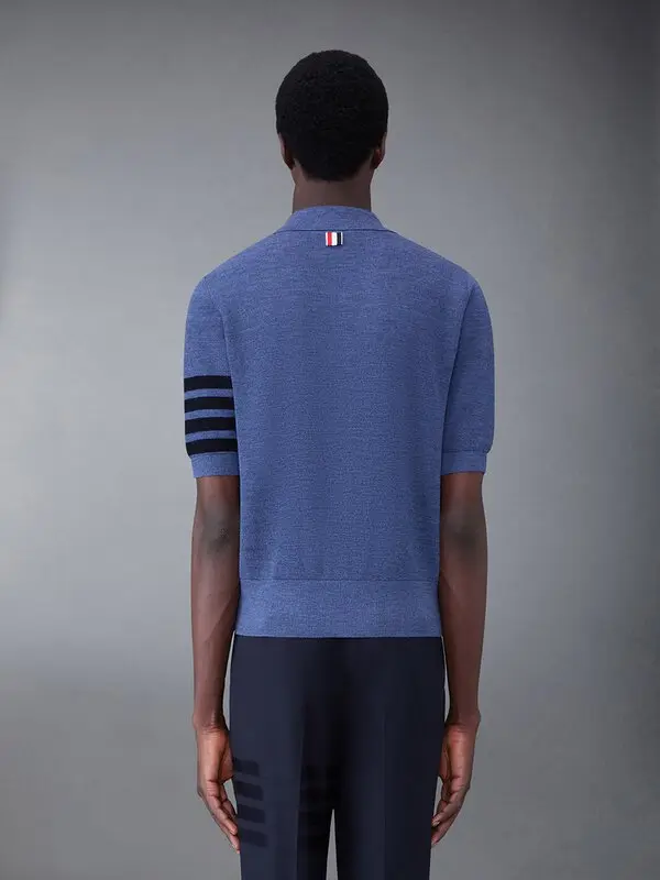 Thom Browne Stripe-detail Short-sleeved Polo Shirt