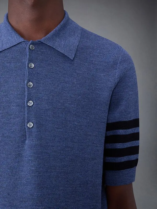 Thom Browne Stripe-detail Short-sleeved Polo Shirt