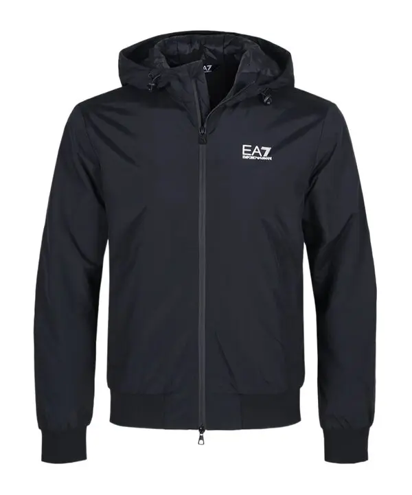 EA7 Hooded Zip Jacket - Black