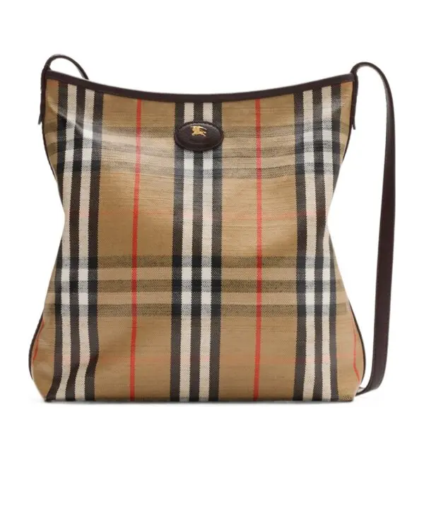 Burberry Highlands Check-pattern Zipped Tote Bag - Sand