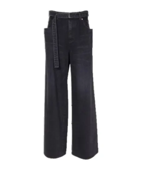 Sacai Wide-leg Belted Jeans