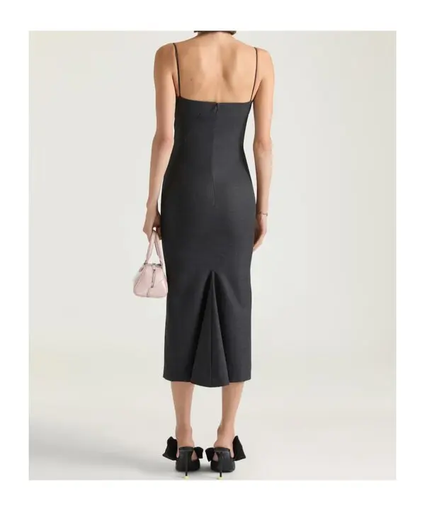Givenchy Sliced Midi Dress In Wool