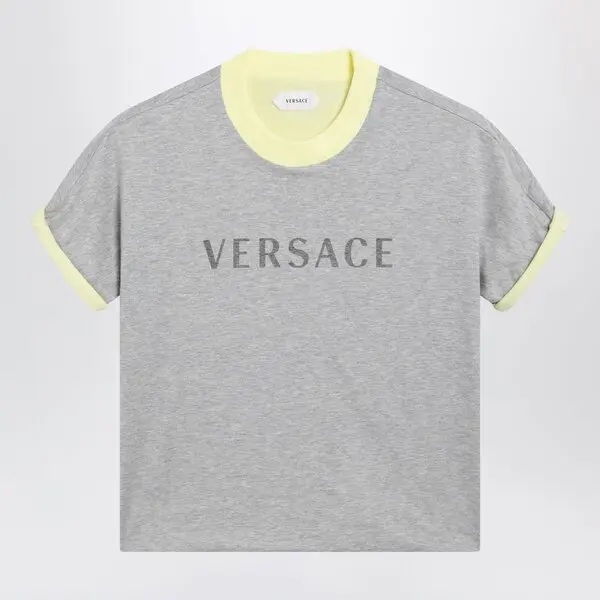 Versace Reversible Cotton Jersey T-shirt - Gray