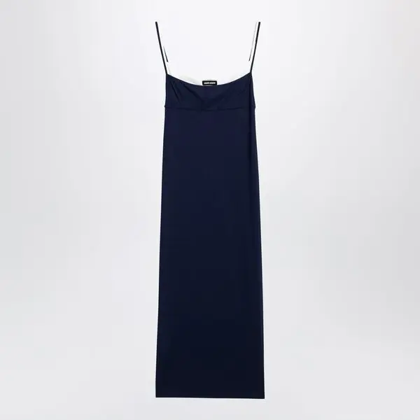Miu Miu Midi Dress In Stretch Jersey - Blue