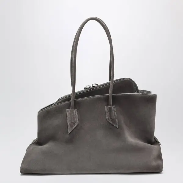 Attico La Passeggiata Medium Suede Bag - Gray