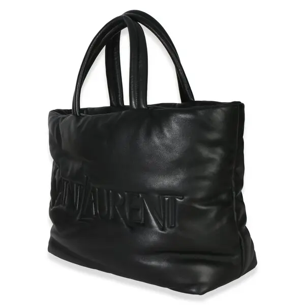 Saint Laurent Puffy Nappa Logo Tote