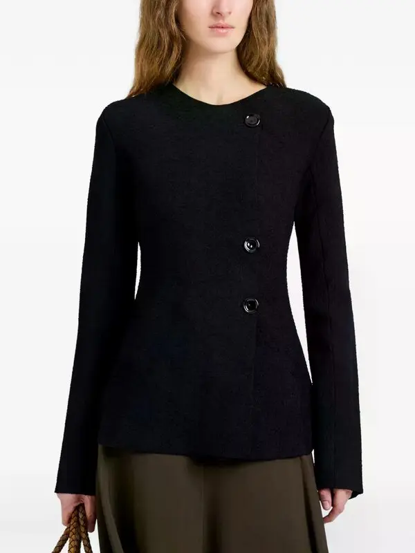 Proenza Schouler Draped Viscose Jacket - Black