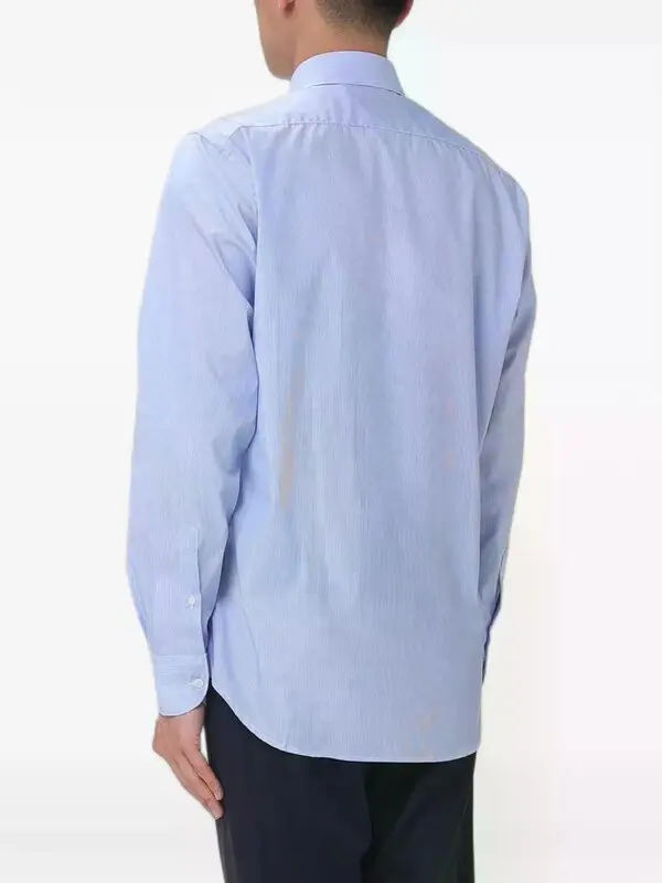BROOKSFIELD Vertical-stripe Logo-embroidered Shirt