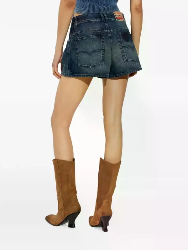 DIESEL® Whiskering Effect Denim Shorts