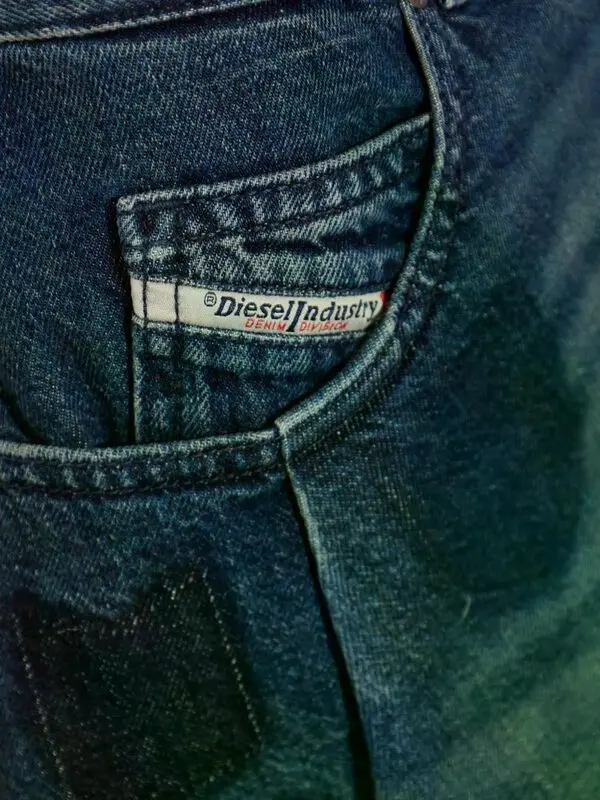 DIESEL® Whiskering Effect Denim Shorts