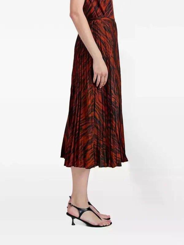 Proenza Schouler White Label Runa Pleated Midi Skirt - Brown