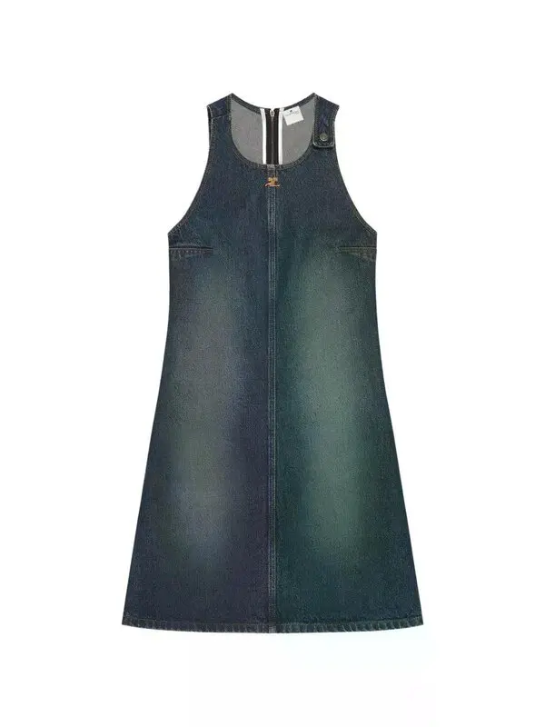 COURREGES A-line Denim Mini Dress - Blue