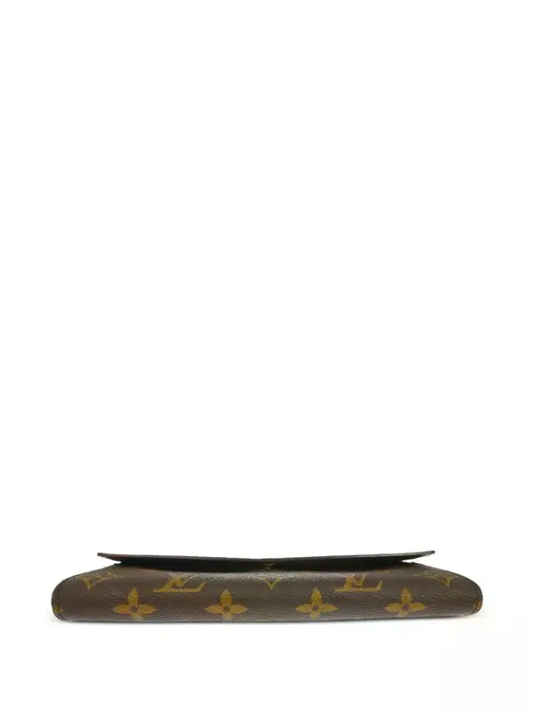 LOUIS VUITTON 1996 Monogram Porte Monnaie Credit Wallet - Brown