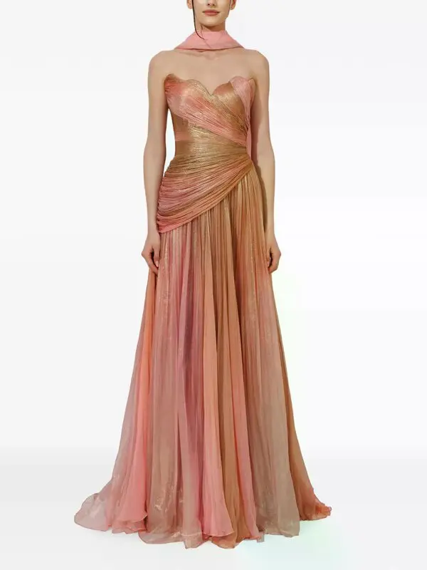 IRIS SERBAN Melissa Draped Maxi Dress
