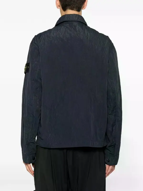 Stone Island Logo Patch Crinkled Jacket