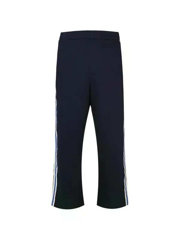 Commas Crochet-stripe Jersey Trousers