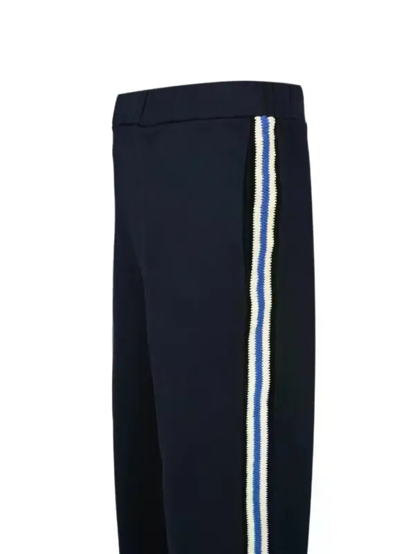 Commas Crochet-stripe Jersey Trousers