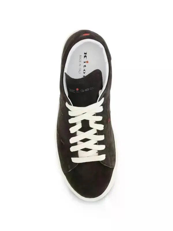 Kiton Suede Lace-up Sneakers - Brown