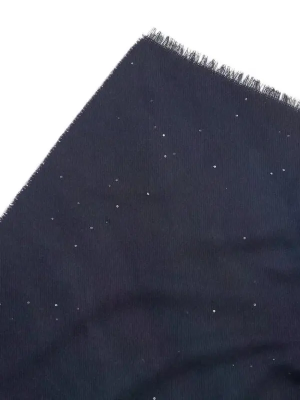 Peserico Sequin-embellished Frayed Scarf - Blue