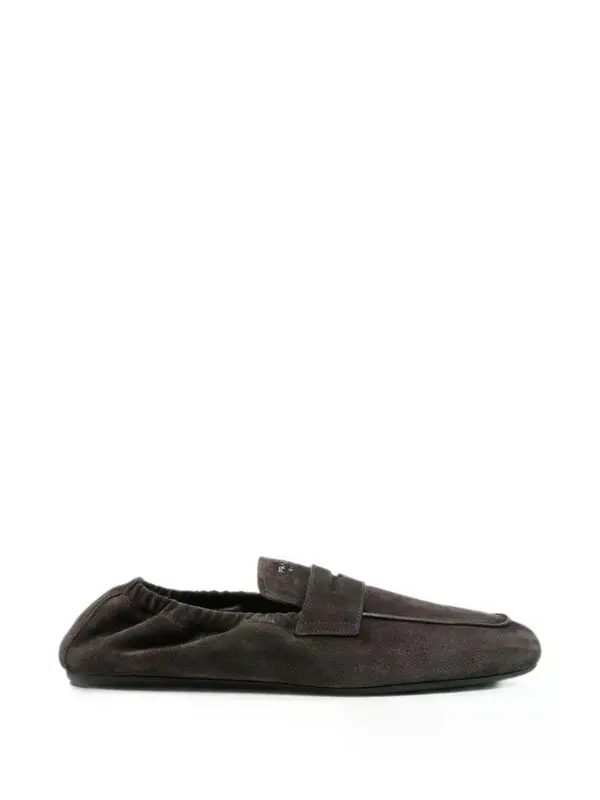 Prada Suede Penny Loafers