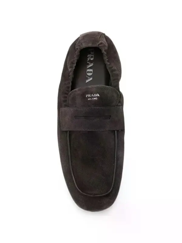Prada Suede Penny Loafers