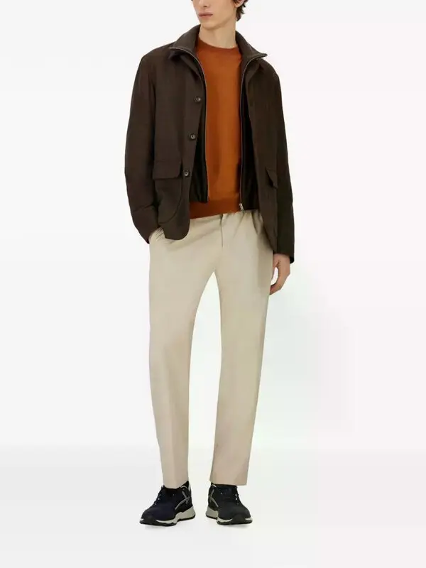 Herno Suede-effect Drawstring Trousers