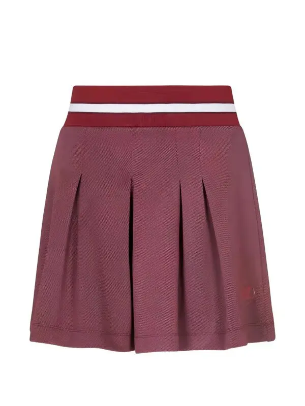 EA7 Pleated Logo-print Mini Skirt