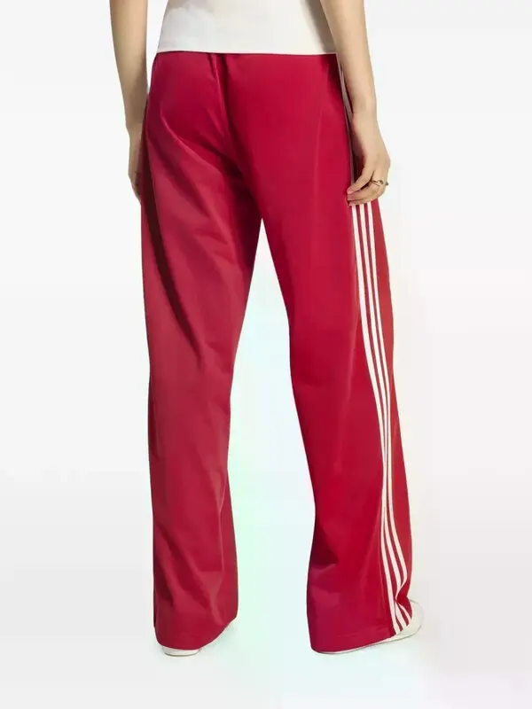 Adidas Firebird Loose-fit Track Pants With Side Stripe Detail - Red