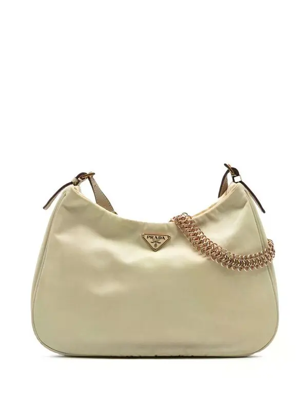 Prada Tessuto Chain Shoulder Bag - Brown
