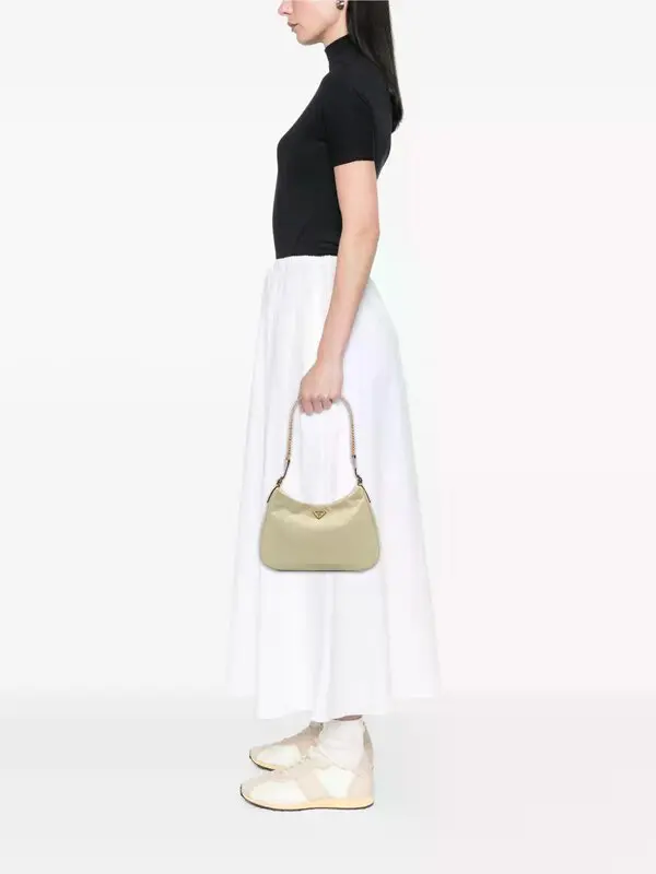 Prada Tessuto Chain Shoulder Bag - Brown