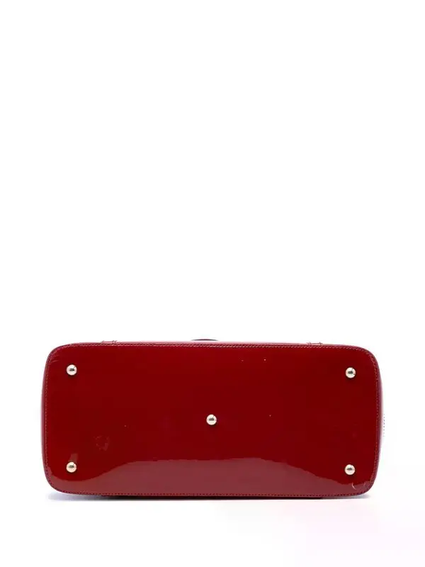 Gucci Patent Leather Dome Satchel - Red