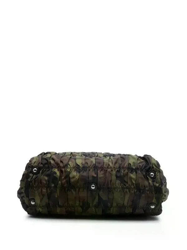 Prada Tessuto Gaufre Camouflage Frame Satchel