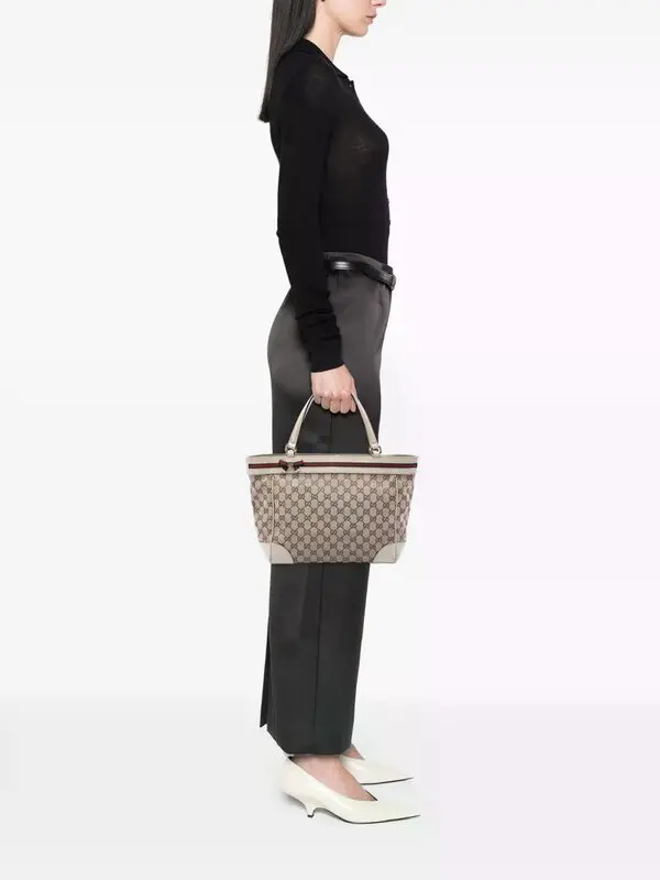 Gucci Gg Canvas Web Mayfair Tote Bag - Neutrals