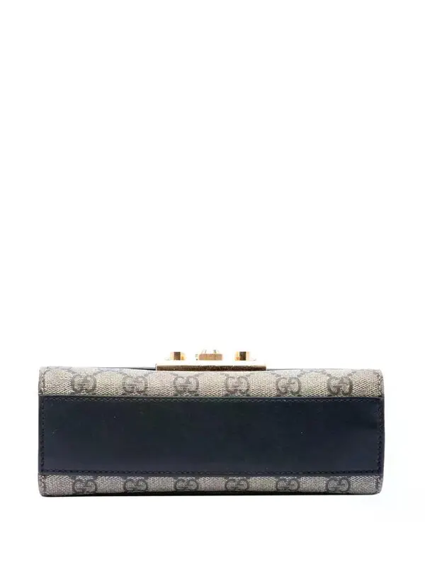 Gucci Gg Supreme Padlock Crossbody Bag - Black