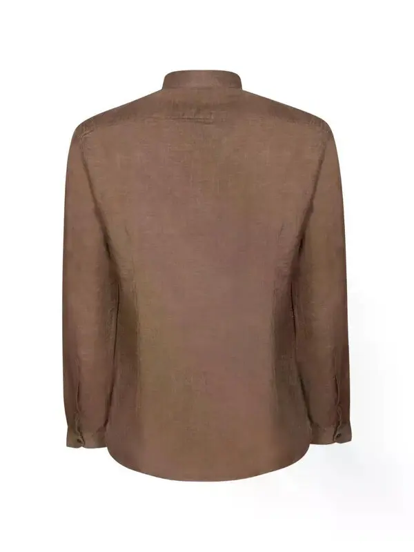 DELL'OGLIO Band-collar Long-sleeve Shirt