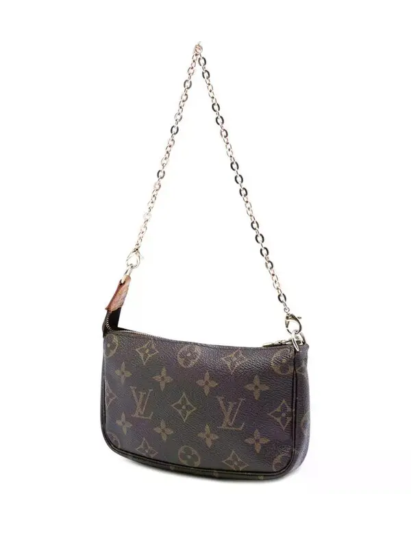 LOUIS VUITTON Monogram Mini Pochette Accessoires Handbag - Brown