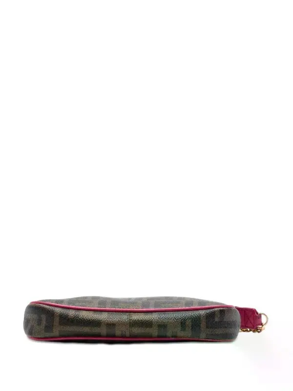 Fendi Zucca Spalmati Chain Pochette Shoulder Bag