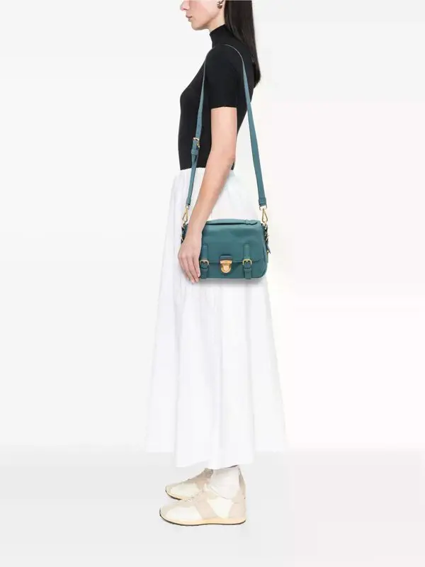 Prada Vitello Daino Push Lock Double Buckle Messenger Bag