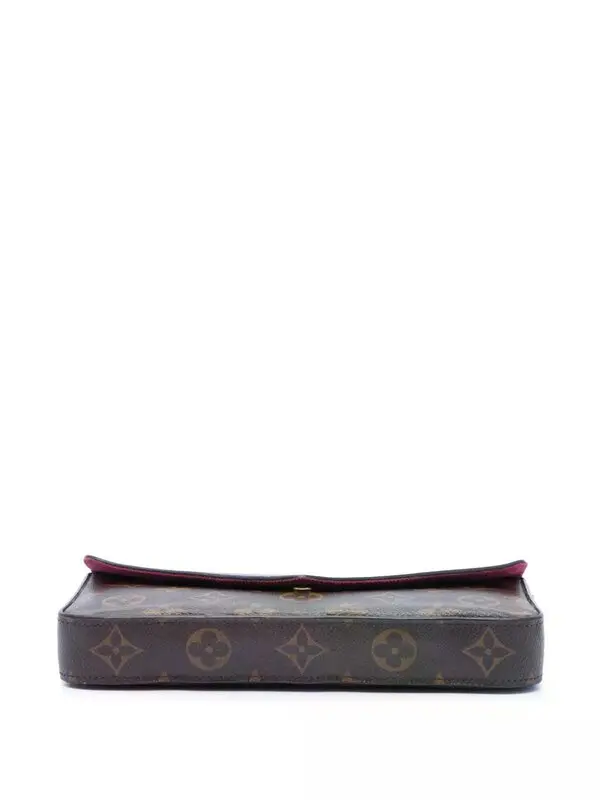 LOUIS VUITTON Monogram Pochette Felicie Crossbody Bag - Brown