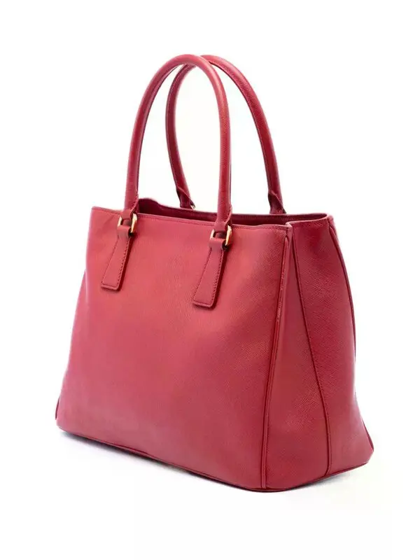 Prada Saffiano Lux Galleria Tote Satchel - Red