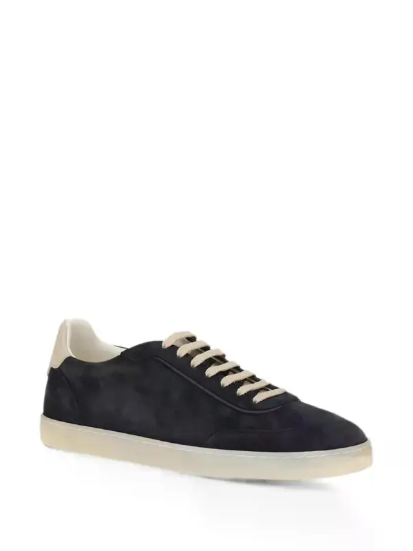Brunello Cucinelli Suede Lace-up Sneakers - Blue