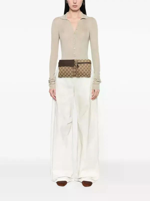 Gucci Gg Canvas Double Pocket Belt Bag