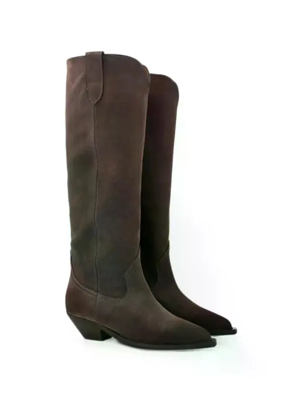 NOTABENE Antoinette Suede Pointed-toe Boots