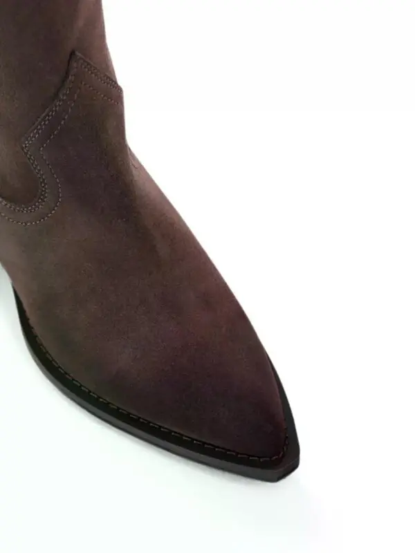 NOTABENE Antoinette Suede Pointed-toe Boots