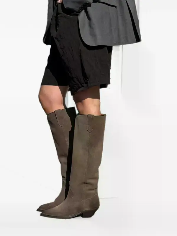 NOTABENE Antoinette Suede Pointed-toe Boots