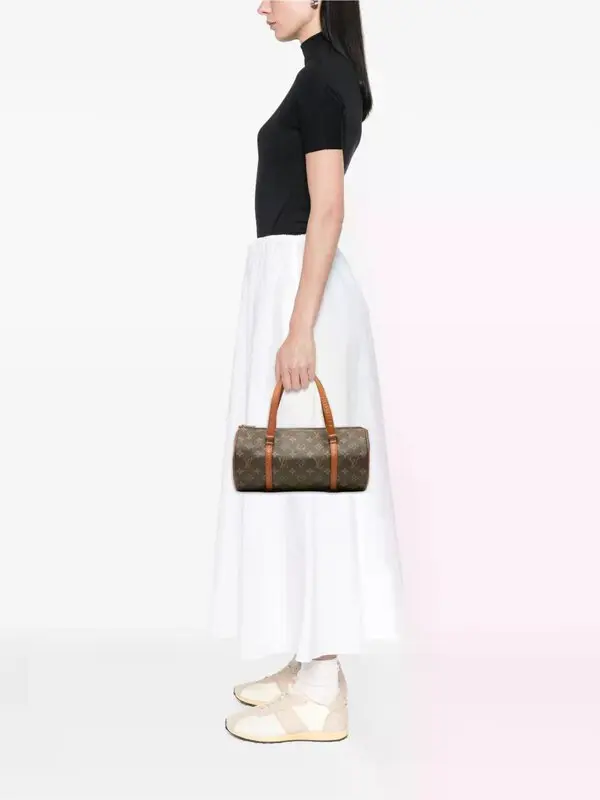 LOUIS VUITTON 1988 Monogram Papillon 30 Handbag - Brown