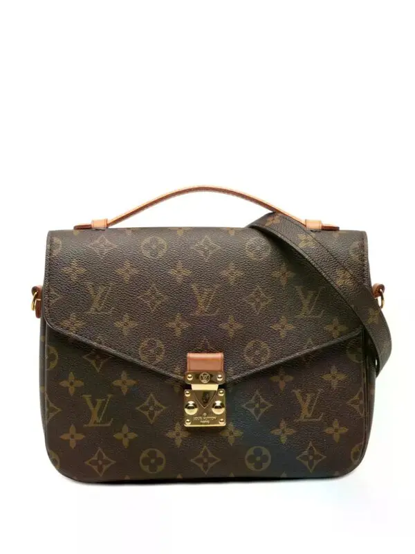 LOUIS VUITTON Monogram Pochette Metis Satchel - Brown